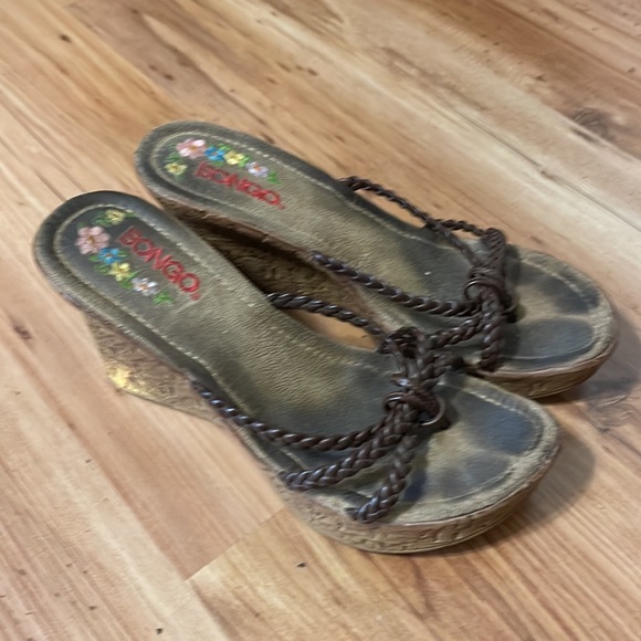 BONGO | Shoes | Vintage Bongo Wedge Heel Sandals | Poshmark